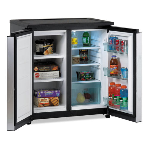 AVANTI 5.5 Cf Side By Side Refrigerator freezer Black stainless Steel