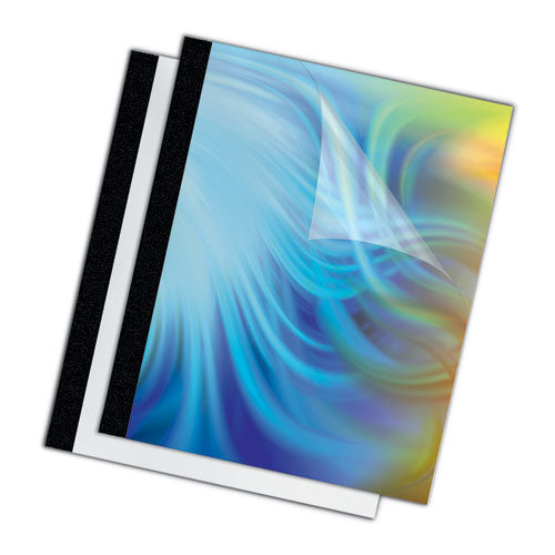 Thermal Binding System Covers, 90-sheet Cap, 11 X 8.5, Clear-black, 10
